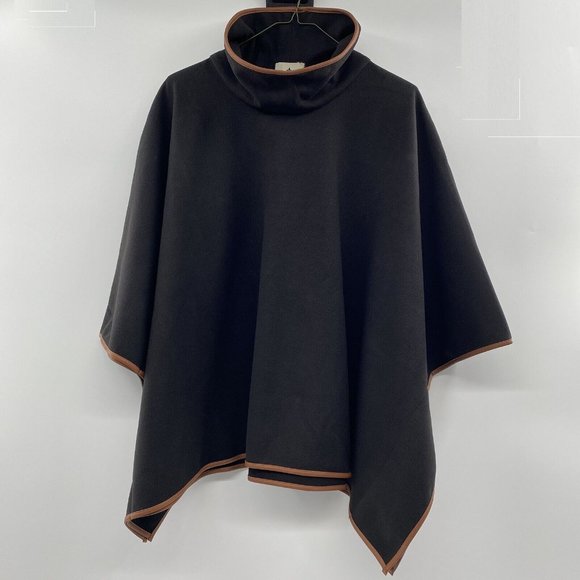 Tuckernuck | Sweaters | Tuckernuck Womens Leather Trim Funnel Neck ...